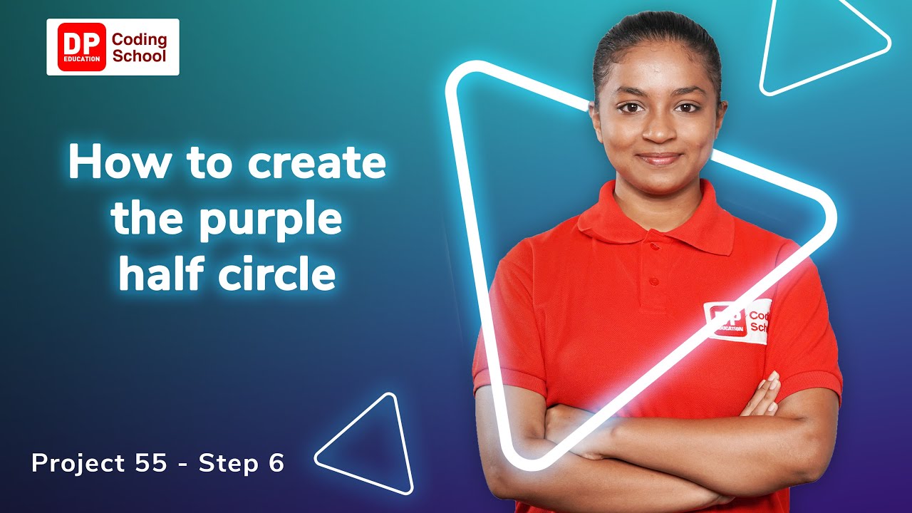 Project 55 Step 6 - How to create purple colour half circles - YouTube