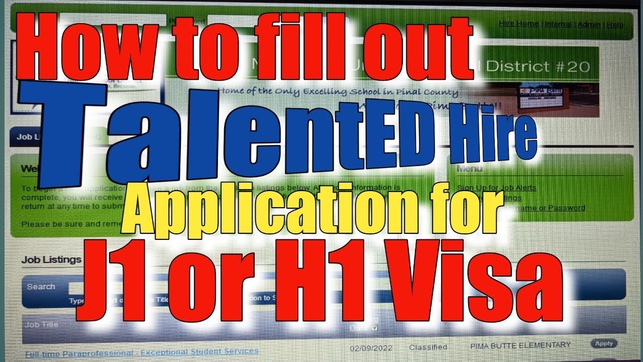 How to fill out TalentEd Application for J1 - YouTube