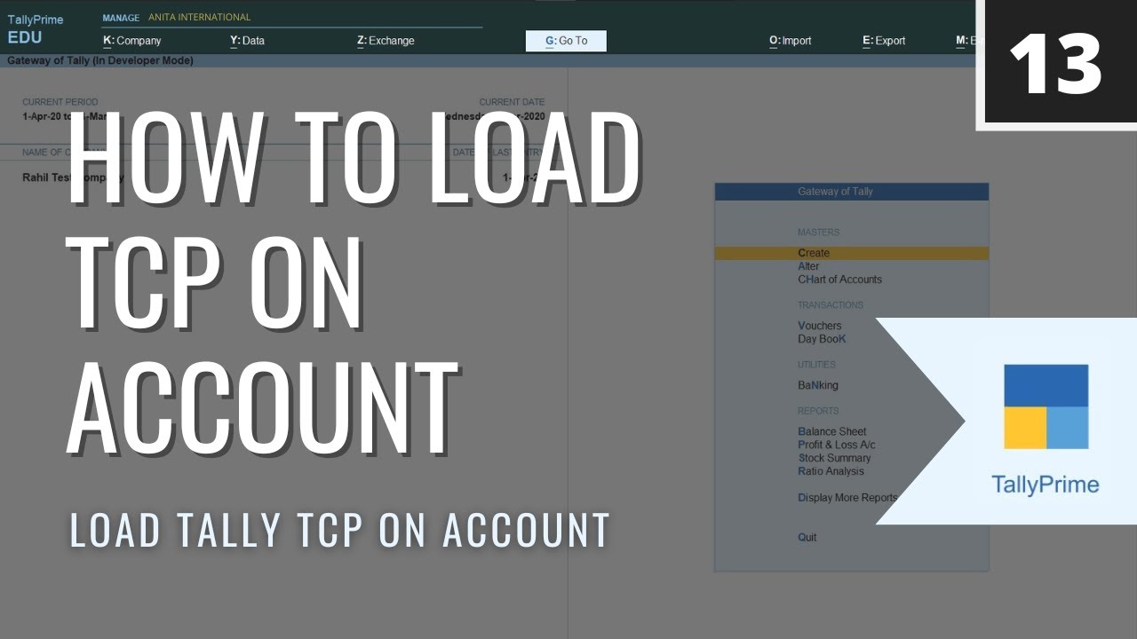 Tally Add-on | How to Load TCP/Tally Add-on on Account in Tally ...