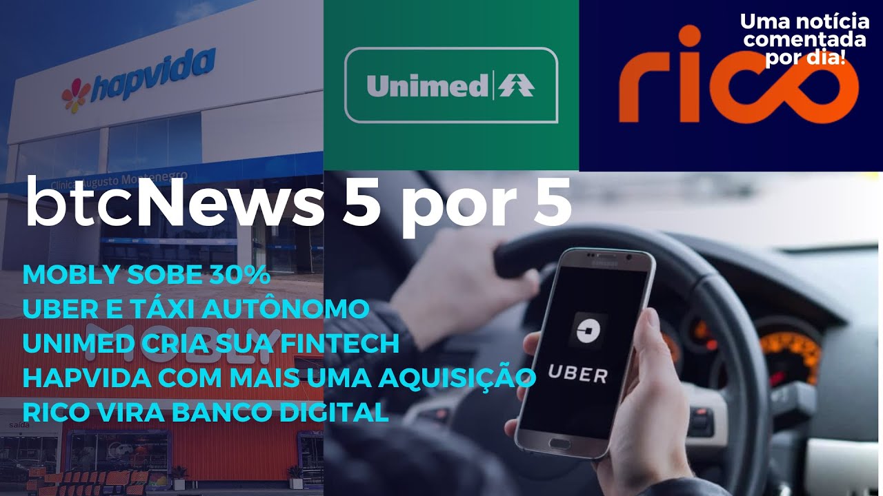 BTC News 5 por 5 - Mobly subindo, Uber e carros autônomos, UnimedPay ...