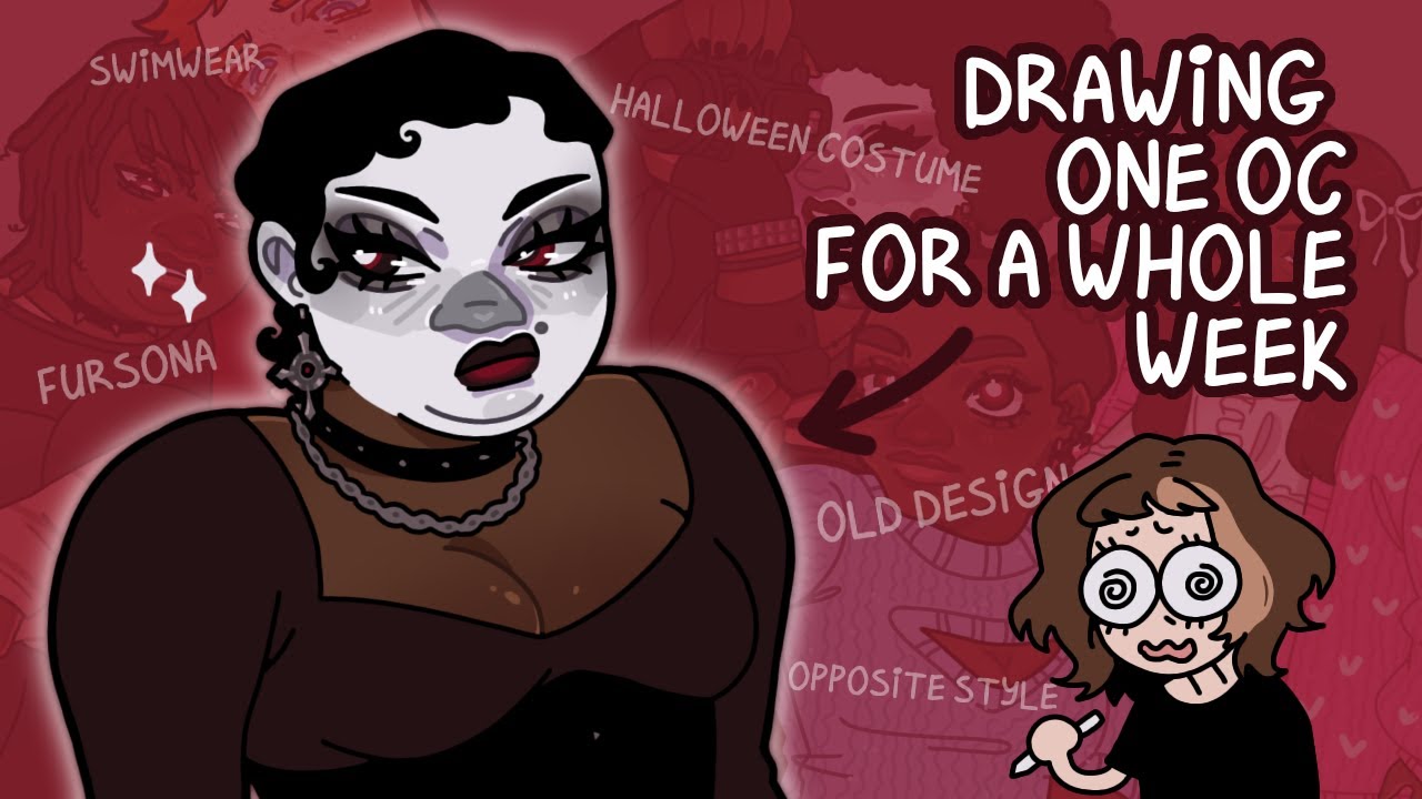 Drawing my OC for a WEEK STRAIGHT (OC drawing challenge) - YouTube