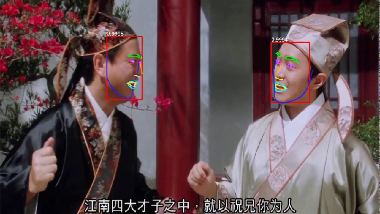 Face detect and facial landmarks （人脸检测及关键点回归） - YouTube