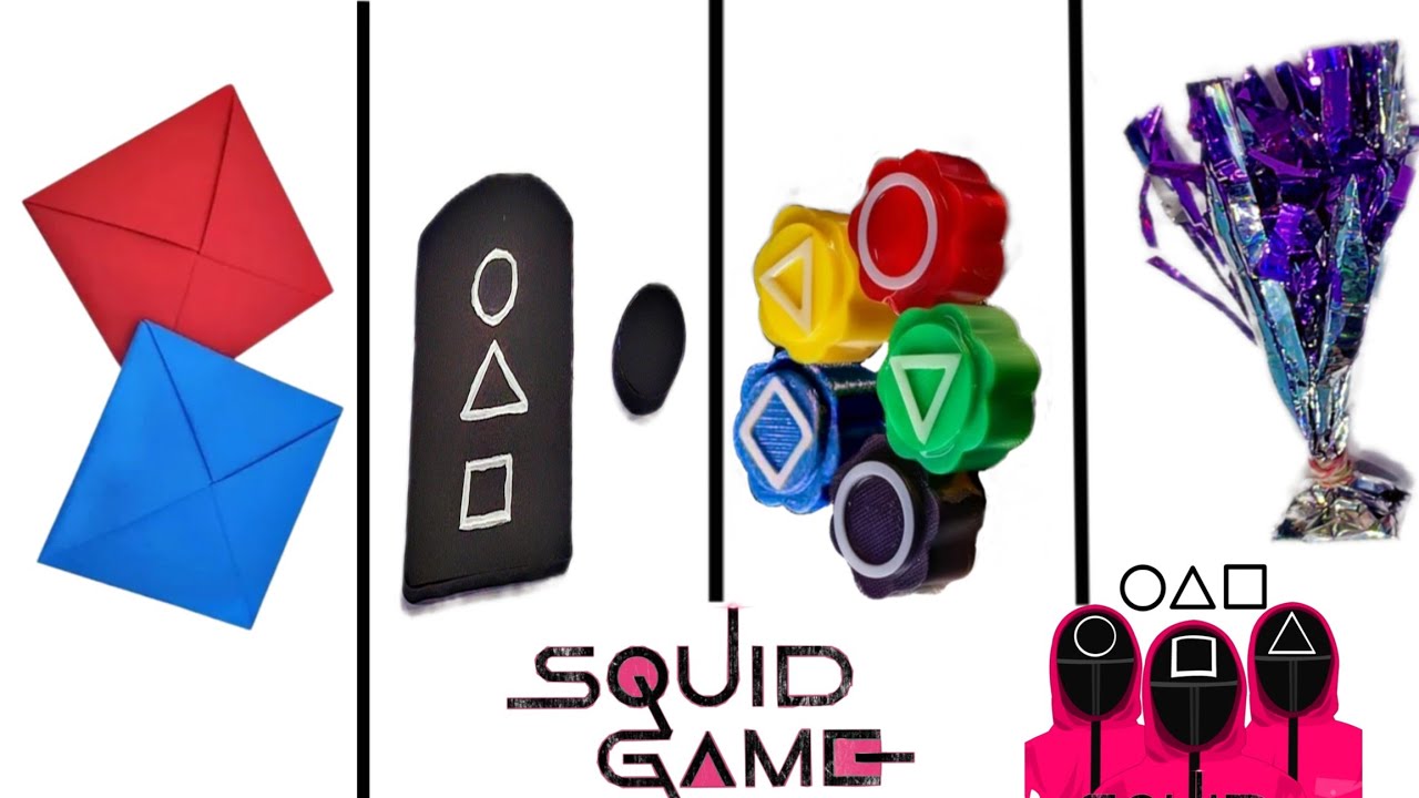 How To Make Paper Ddakji , Flying Stone , Gonggi , Jegi | Squid Game ...