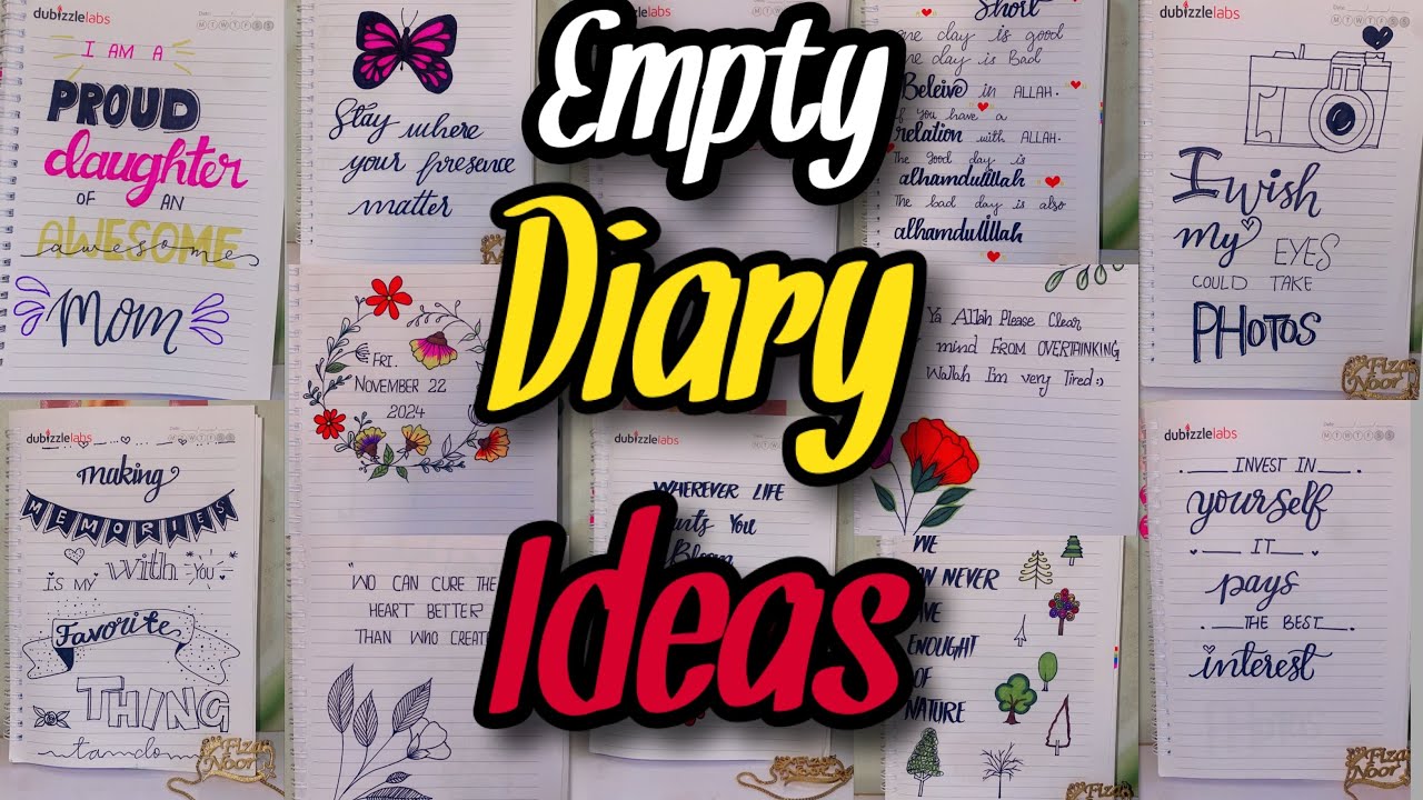 Empty diary ideas / quotations/ islamic quotations(fiza noor fizza)🎀 ...