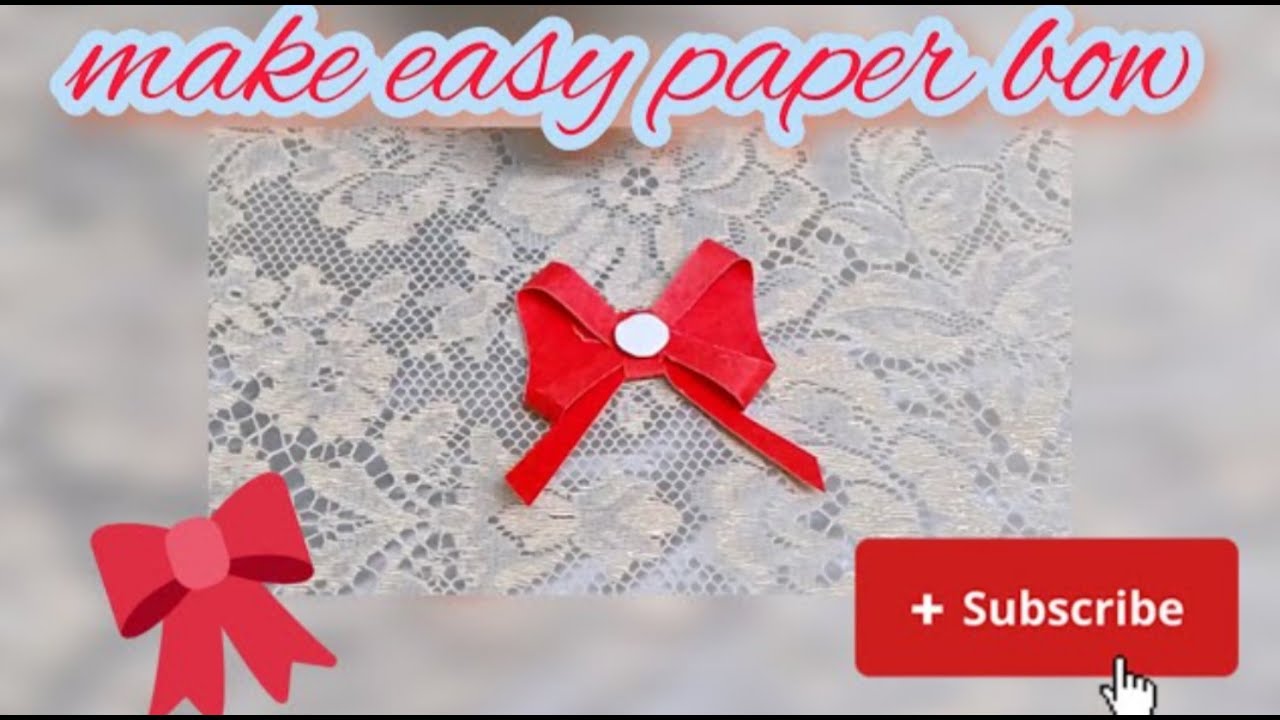 || Easy Paper Bow || DIY Paper Bow || How To Make Bow Out Of Paper ...
