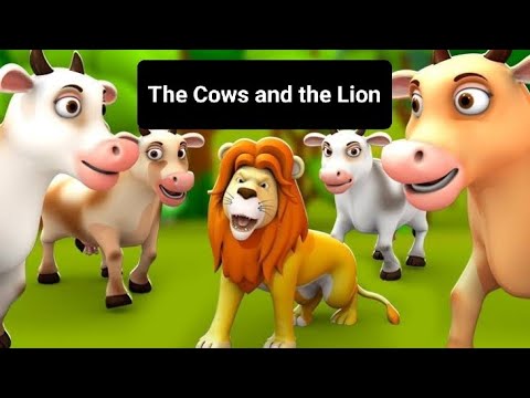 The Cows and the Lion |story telling|story with moral|bedtime story ...