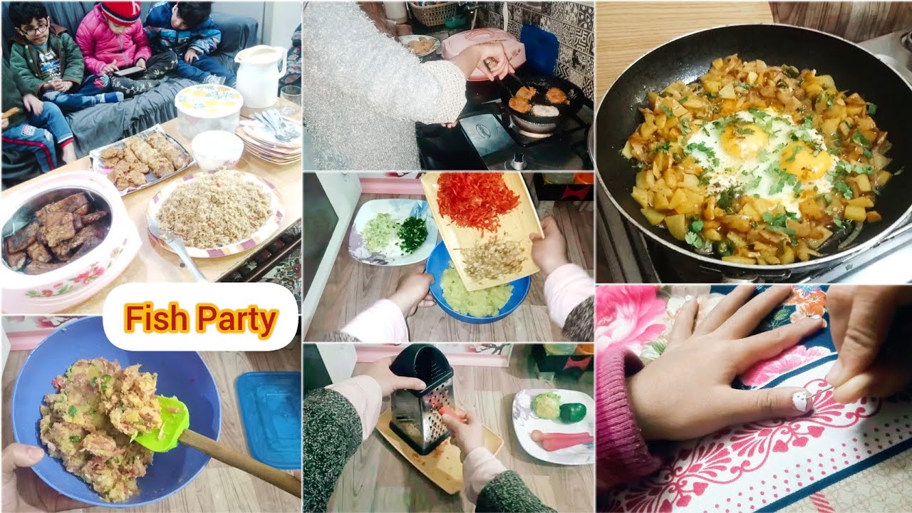 Fry Fish Party | Family Get Together Vlog | Dawat | Chicken Veg Cutlets ...