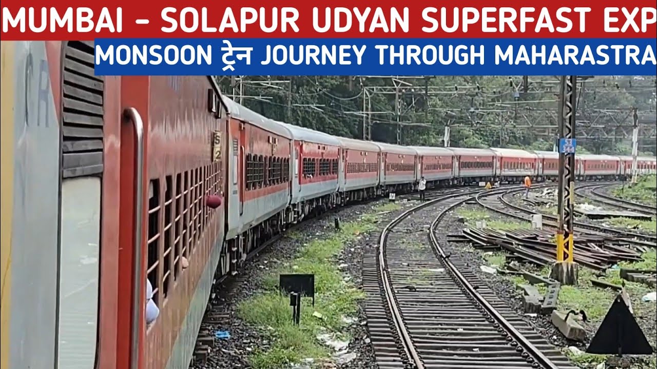 11301 Mumbai Bangalore Train Journey in Udyan Express*Moonsoon ट्रेन ...