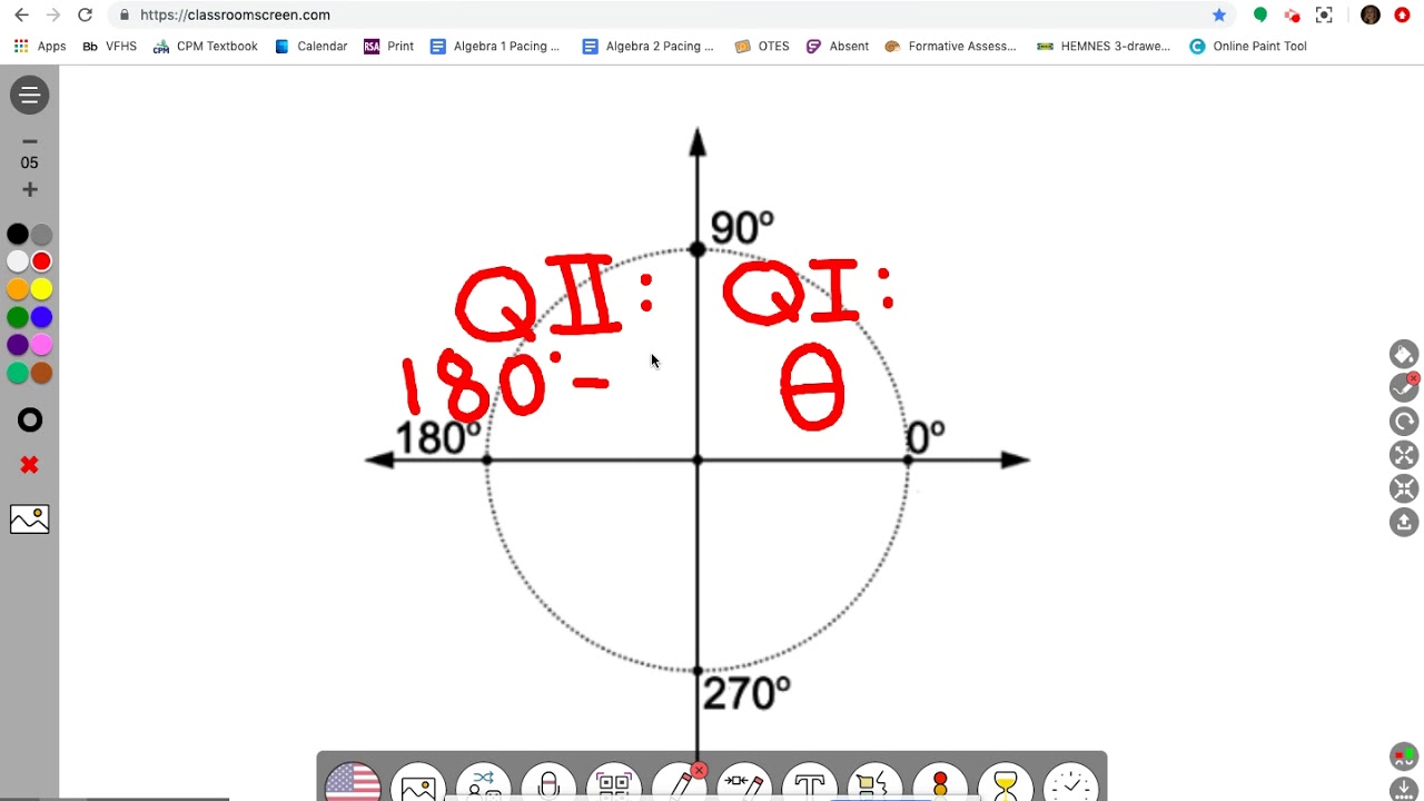 DELTA MATH: Algebra 2 Finding Reference Angles (Guided) - YouTube