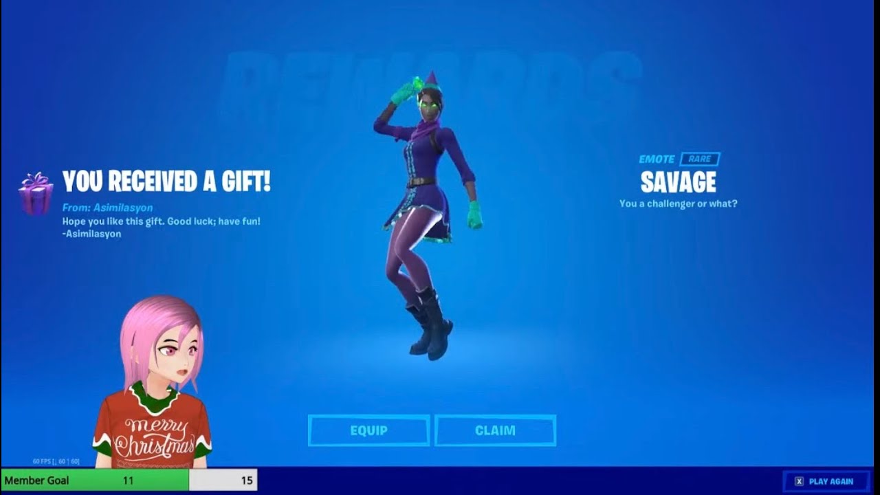 FORTNITE ITEM SHOP LIVE! *NEW* SAVAGE EMOTE SHOWCASE TIKTOK! MERRY ...