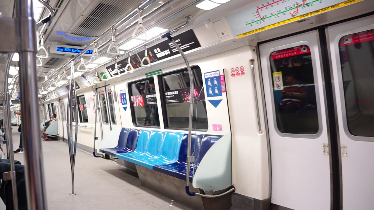 Singapore, MRT, red line, short clip, next stop Marina South Pier - YouTube