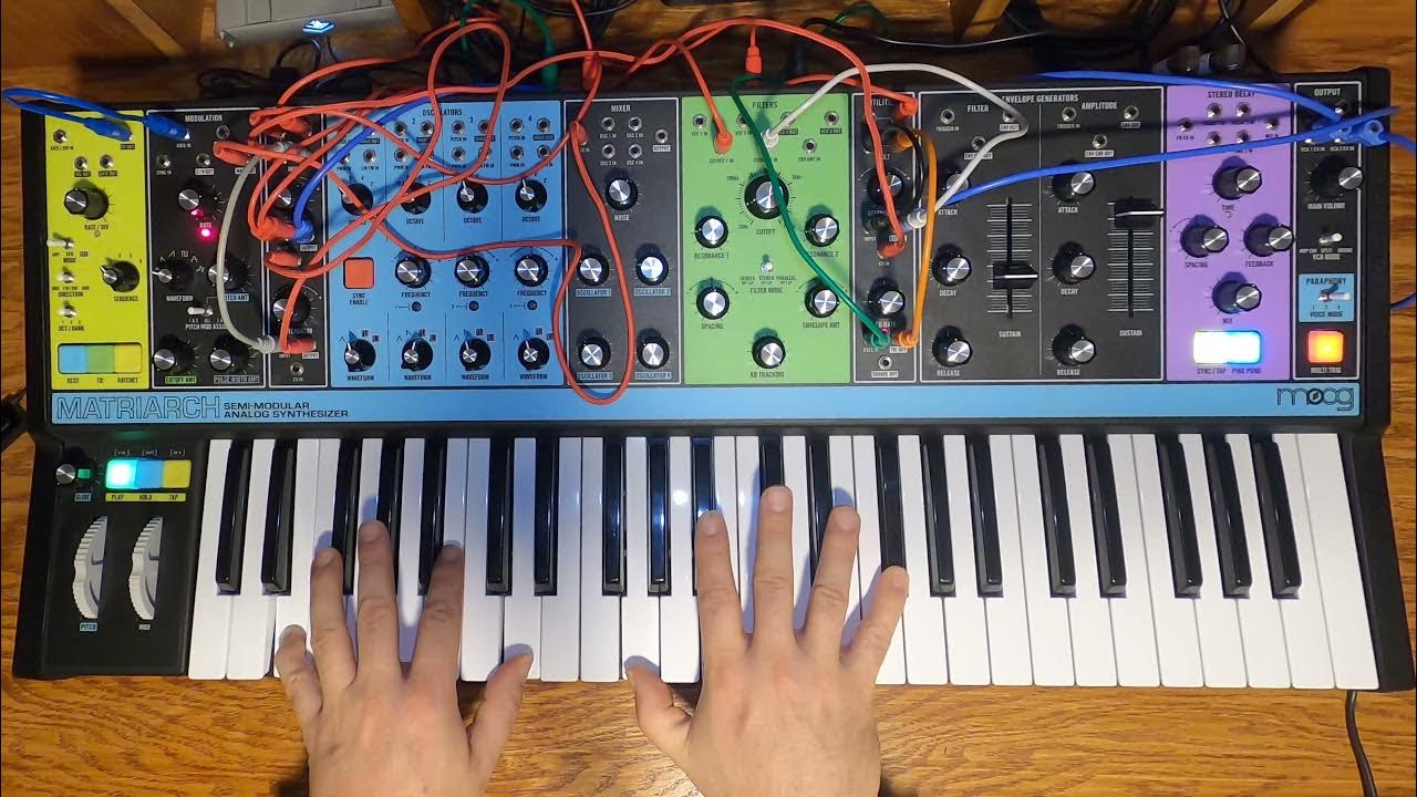 Moog Matriarch Patch - "Crystals" - Stereo Pan & Independent Arpeggiator Generative Pad. - YouTube