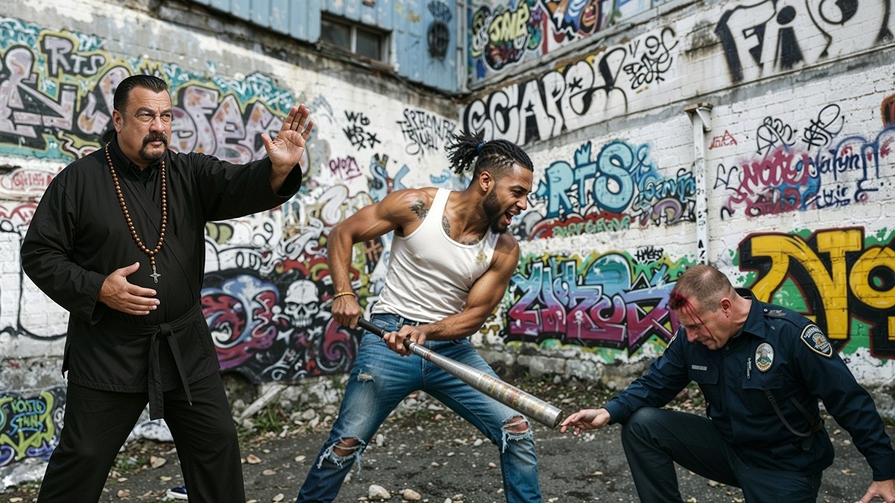 A violent gang leader attacked a little girl and a police officer until ...
