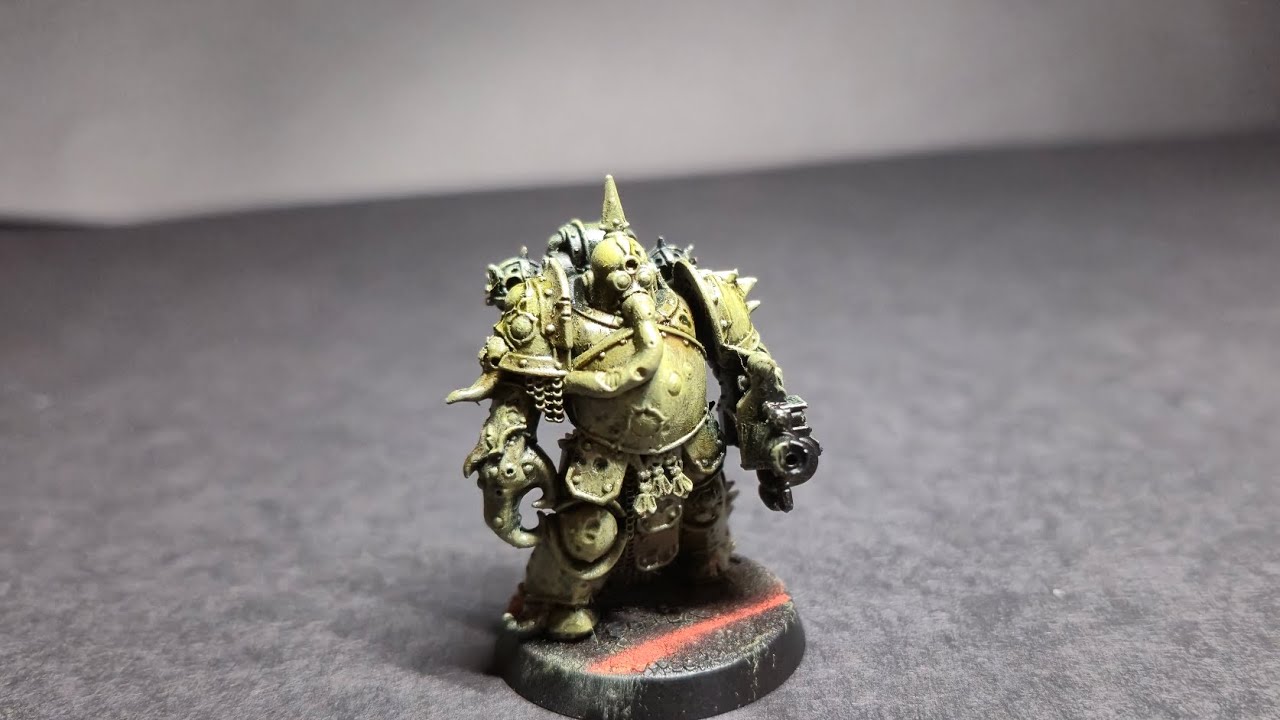 how to paint table top ready death guard armour - YouTube