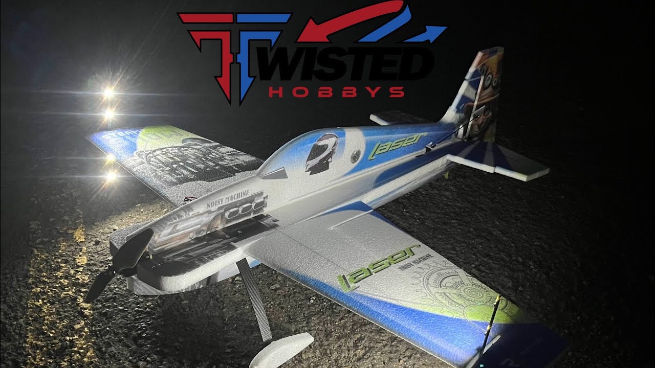 Twisted Hobbys Laser XL Night Flight With Ultra Halo XX1’s! - YouTube