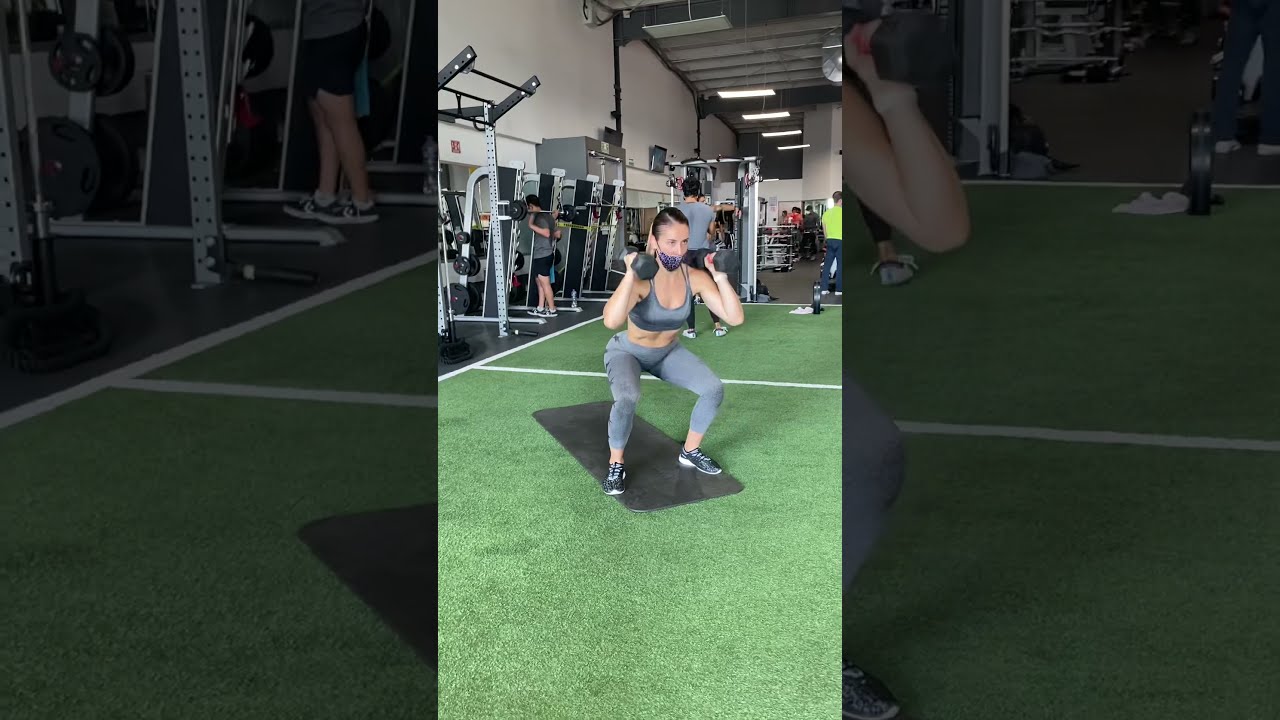 DB Kneeling to Squat pulse - YouTube