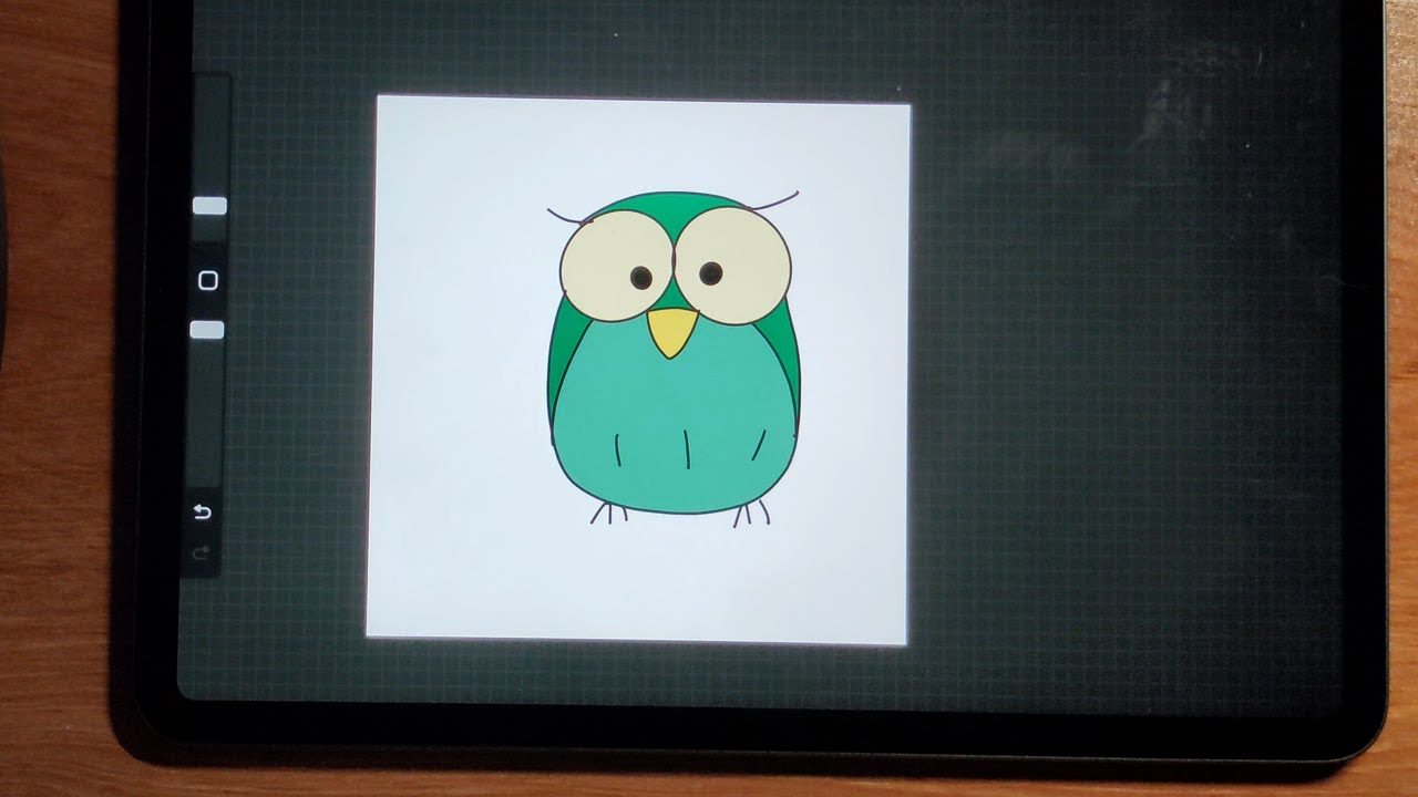 Procreate simple drawing practise-owl - YouTube