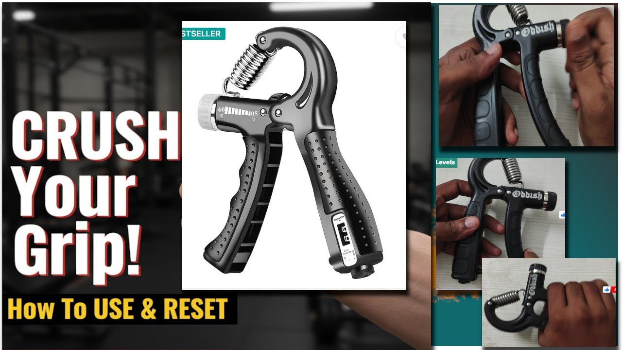 Adjustable Hand Grip Strengthener, How To Use, Reset, best hand grip ...