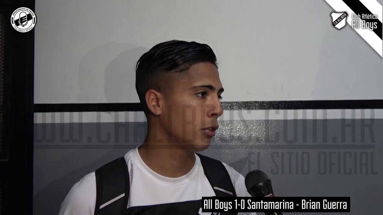 Brian Guerra | All Boys 1-0 Santamarina - YouTube