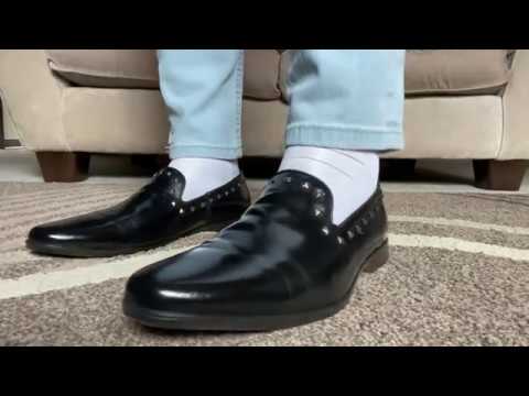 Studded Loafers And White Nylon Socks