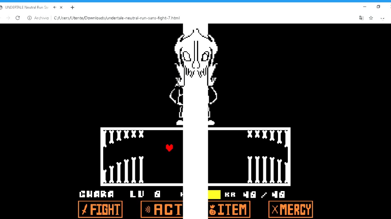 other version UNDERTALE Neutral Run Sans Fight - YouTube