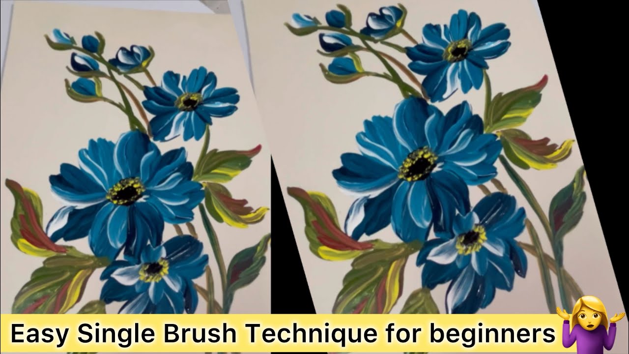How To Paint Blue Flowers Easily With Acrylic Colours Acrylic how-to-paint-blue-flowers-easily-with-acrylic-colours-acrylic