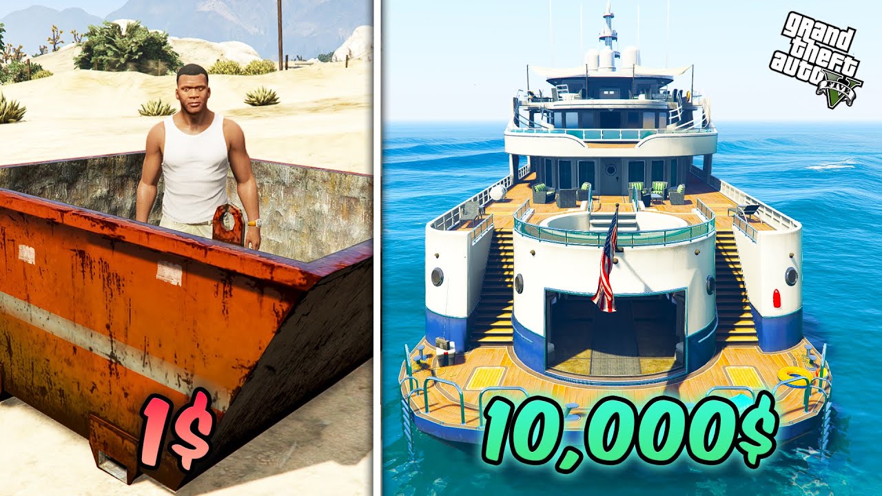 $1 vs $1,000,000,000 Hotel Room in GTA 5! - YouTube