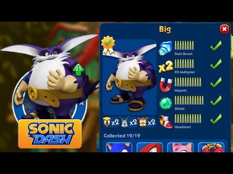 Sonic Dash BIG Upgraded to Max Level Gameplay