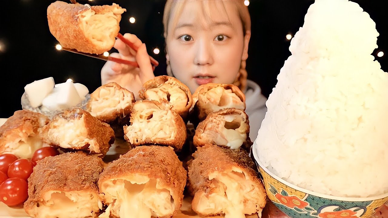 ASMR サーモンチーズカツ Salmon Cheese Cutlet 연어 치즈 튀김【咀嚼音/大食い/Mukbang/Eating ...