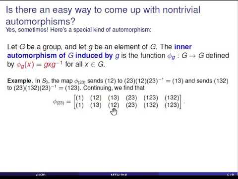Inner Automorphisms - YouTube