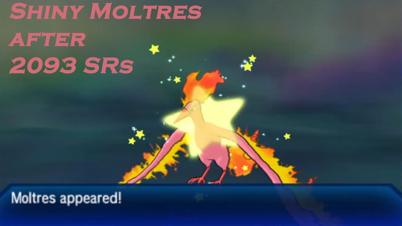[Live] Shiny Moltres after 2093 SRs in Pokemon Ultra Moon - YouTube