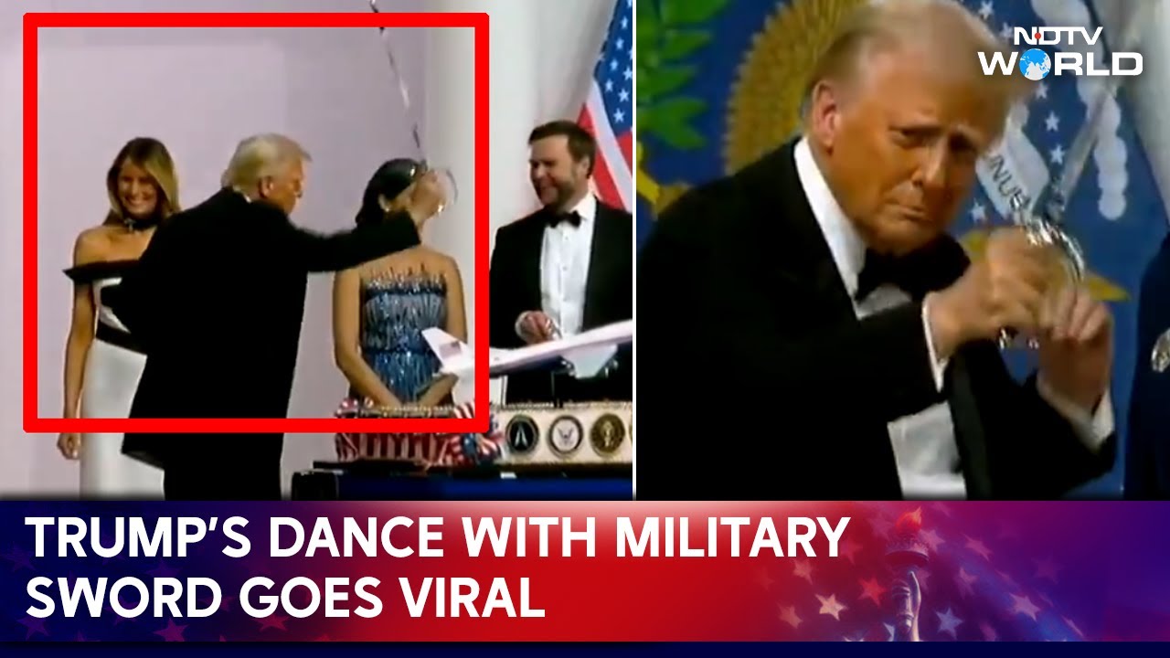 Trump Dance | Donald Trump Dances With Military Sword At Inaugural Ball ...