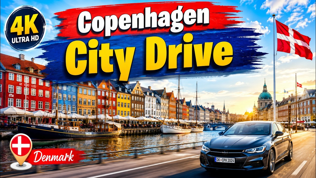 Copenhagen City Driving | Copenhagen Drive 4K | Driving in Copenhagen ...