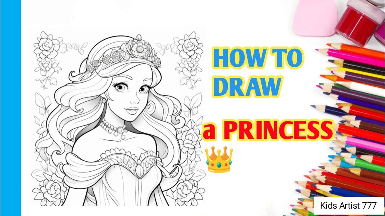 Princess 👑 Drawing, Painting & Coloring for Kids and Toddlers_ Kids ...