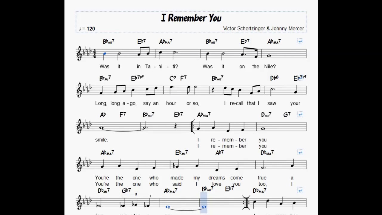 I Remember You - YouTube