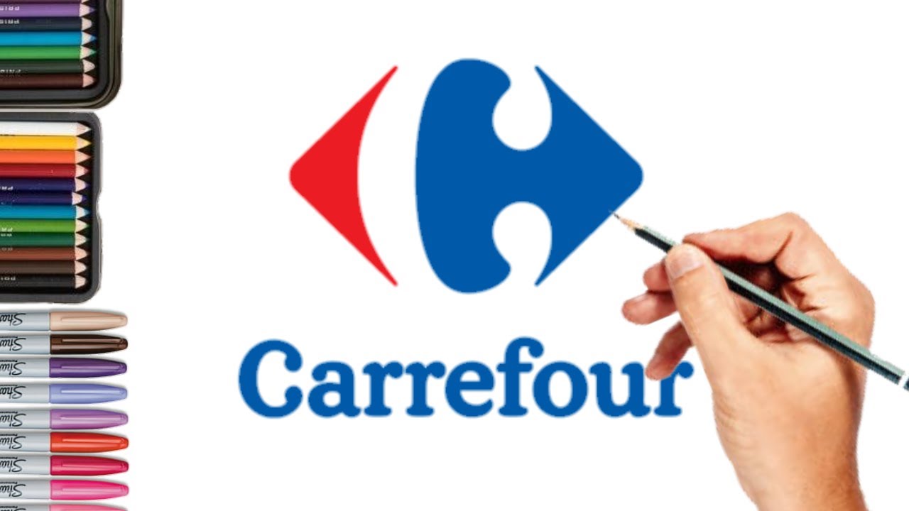 How to draw Carrefour logo easy - YouTube