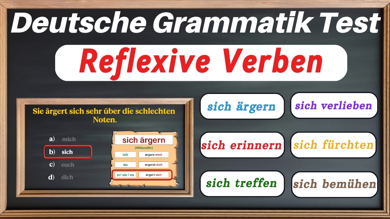 Reflexive Verben üben B1 - B2 | Deutsche Grammatik Test mit Lösungen ...