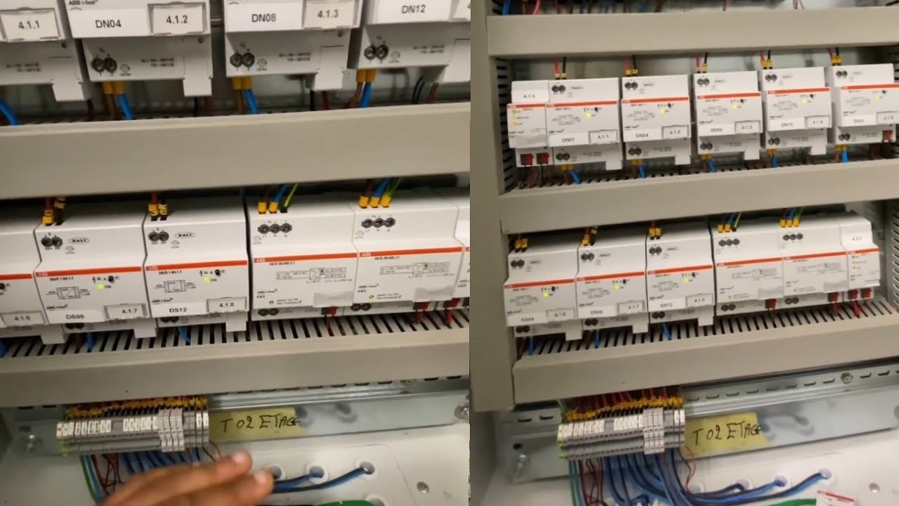 câblage installation domotique KNX شرح système knx - YouTube