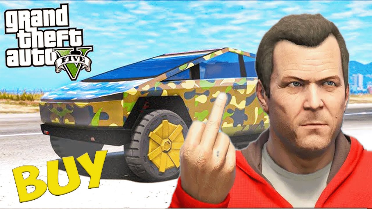 Franklin Takes the CYBERTRUCK for a WILD Ride in GTA 5 - YouTube