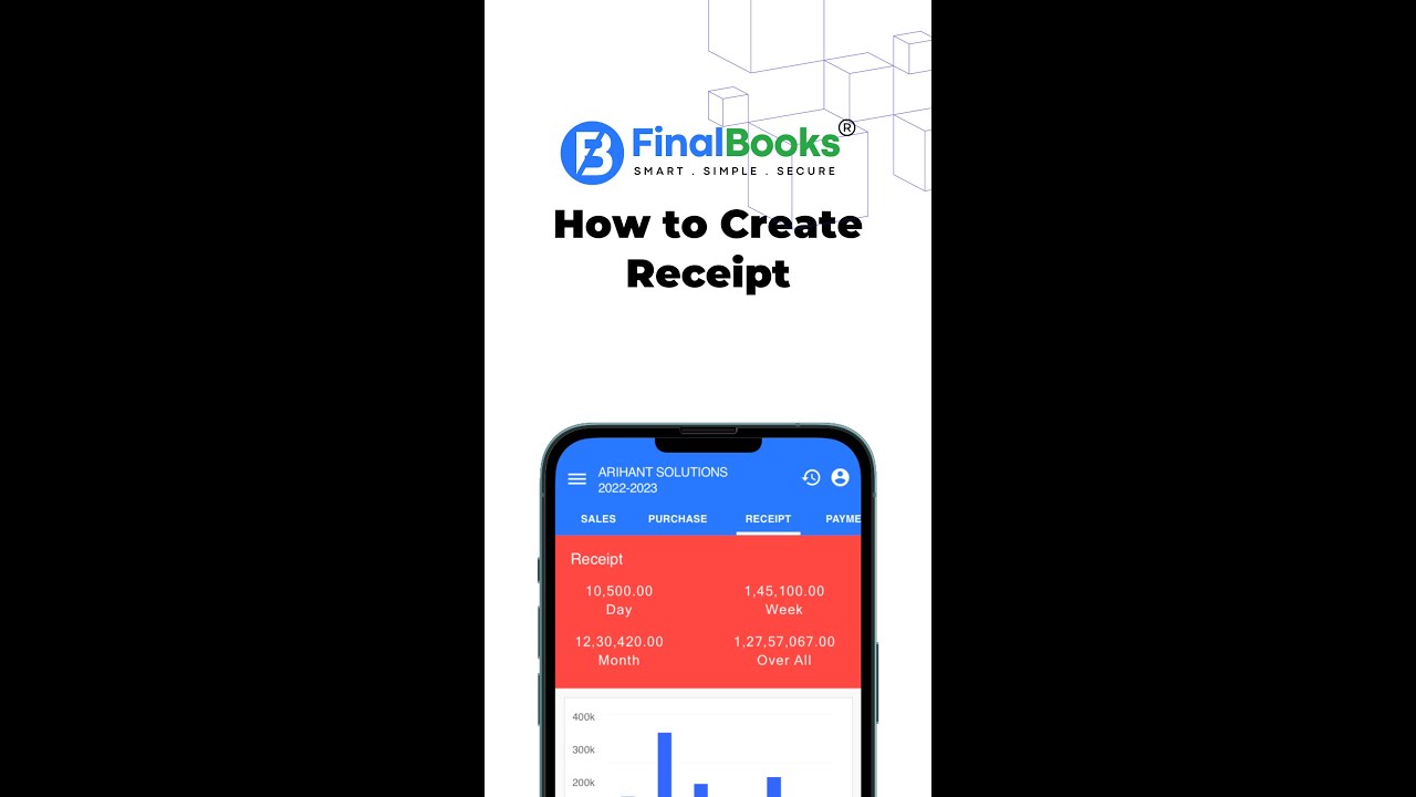 How to create Receipt - FinalBooks Mobile App - YouTube