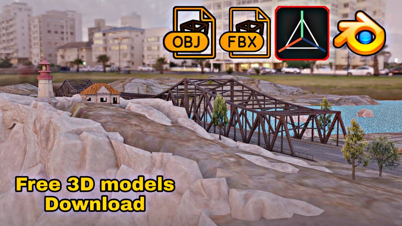 Military Base Bridge pubg 3d models prisma3d Blender fbx obj free ...