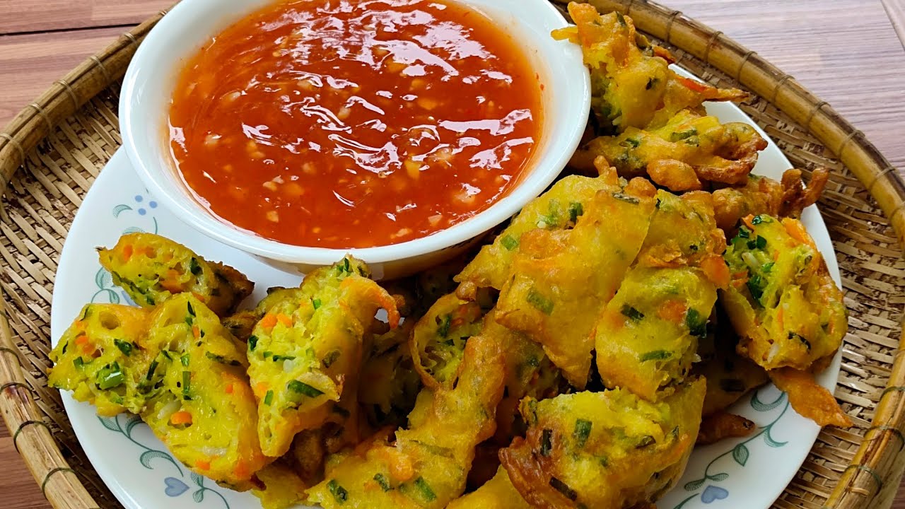Resepi Cucur Sayur,, bersama Sauce masam Manis pedas - YouTube