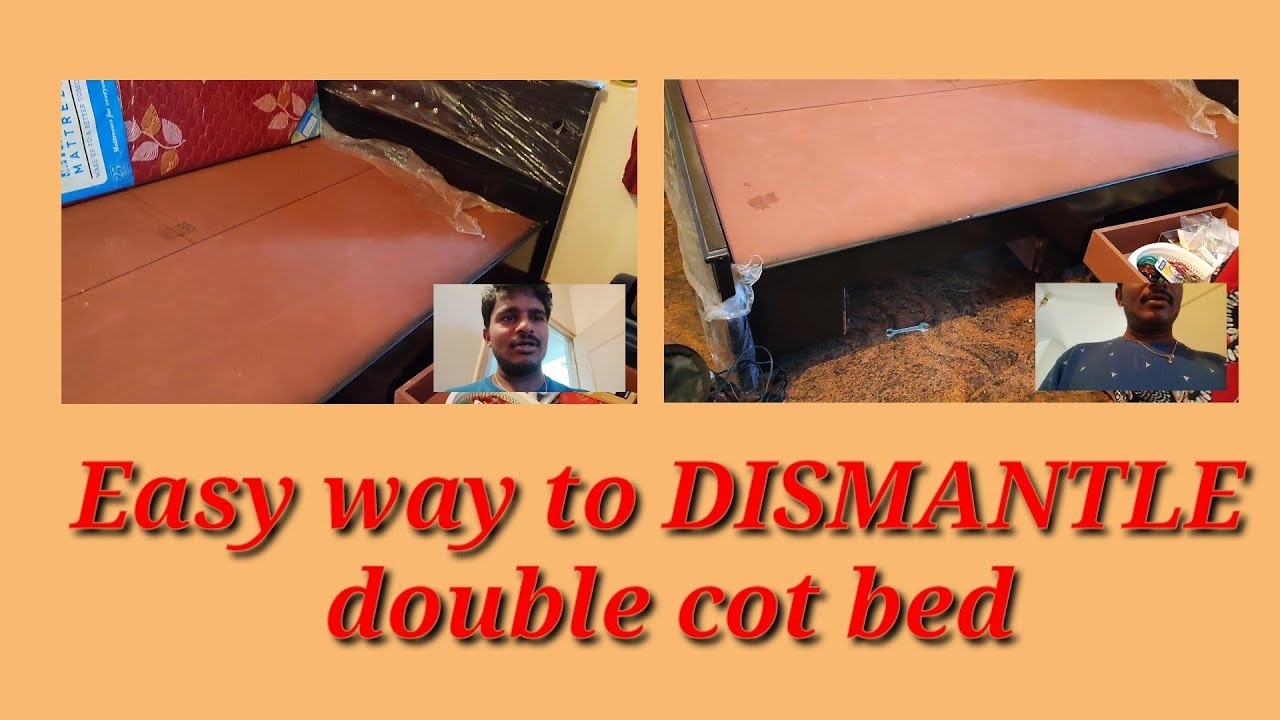 Dismantle double cot or king size bed in telugu/ Chekka manchanni ala ...