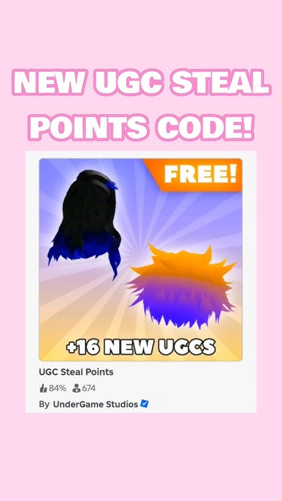 NEW UGC Steal Points Code!🗡 10k Points!⏰️ #robloxugc #robloxcodes # ...