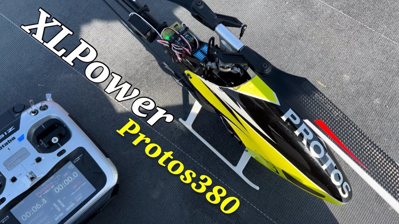 【ラジコンヘリ】 久しぶりに小型電動ヘリ『XLPower Protos 380』を飛ばしてみた - YouTube
