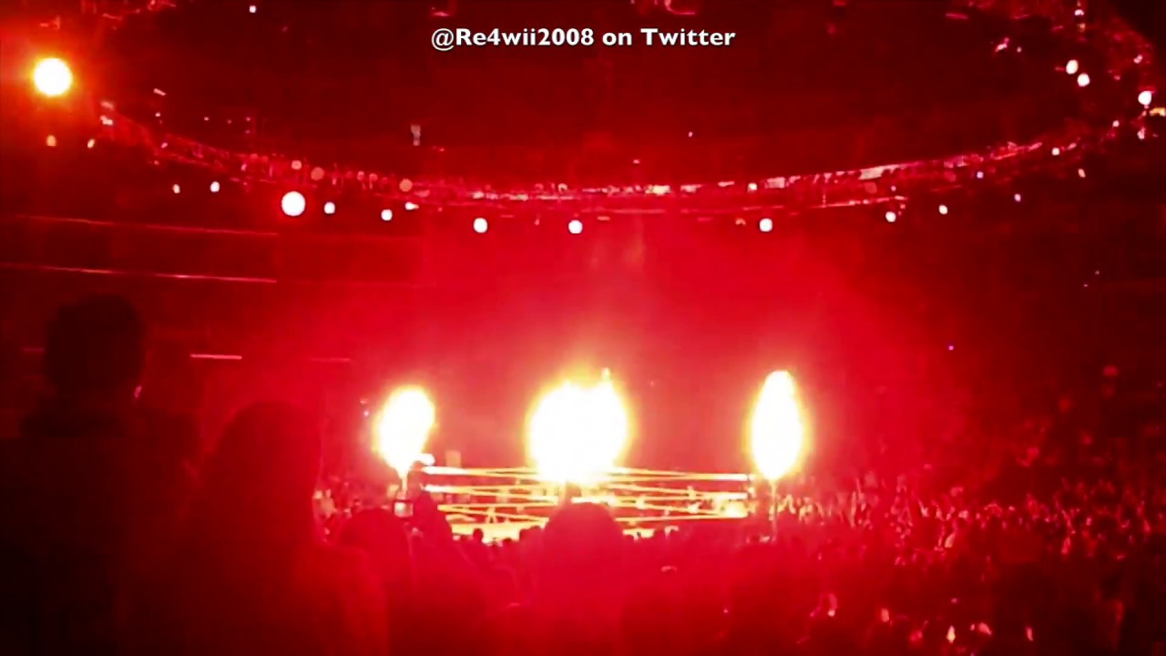 WWE Summerslam Kane Ring Pyro Live! - YouTube