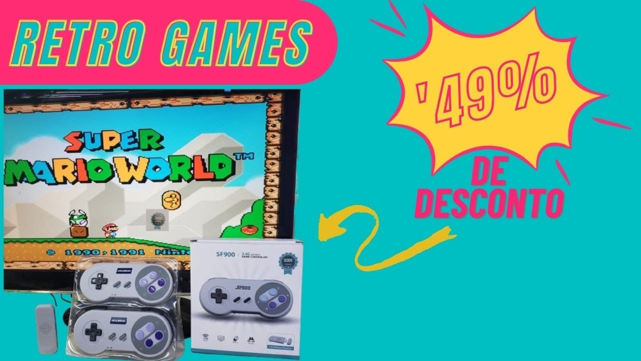 "Descubra o Melhor Videogame Retrô: SF900 Super Nintendo com 5000 Jogos ...