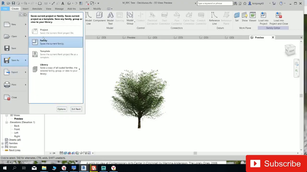 Create & Export Revit Family to Revit Template Project Files - YouTube