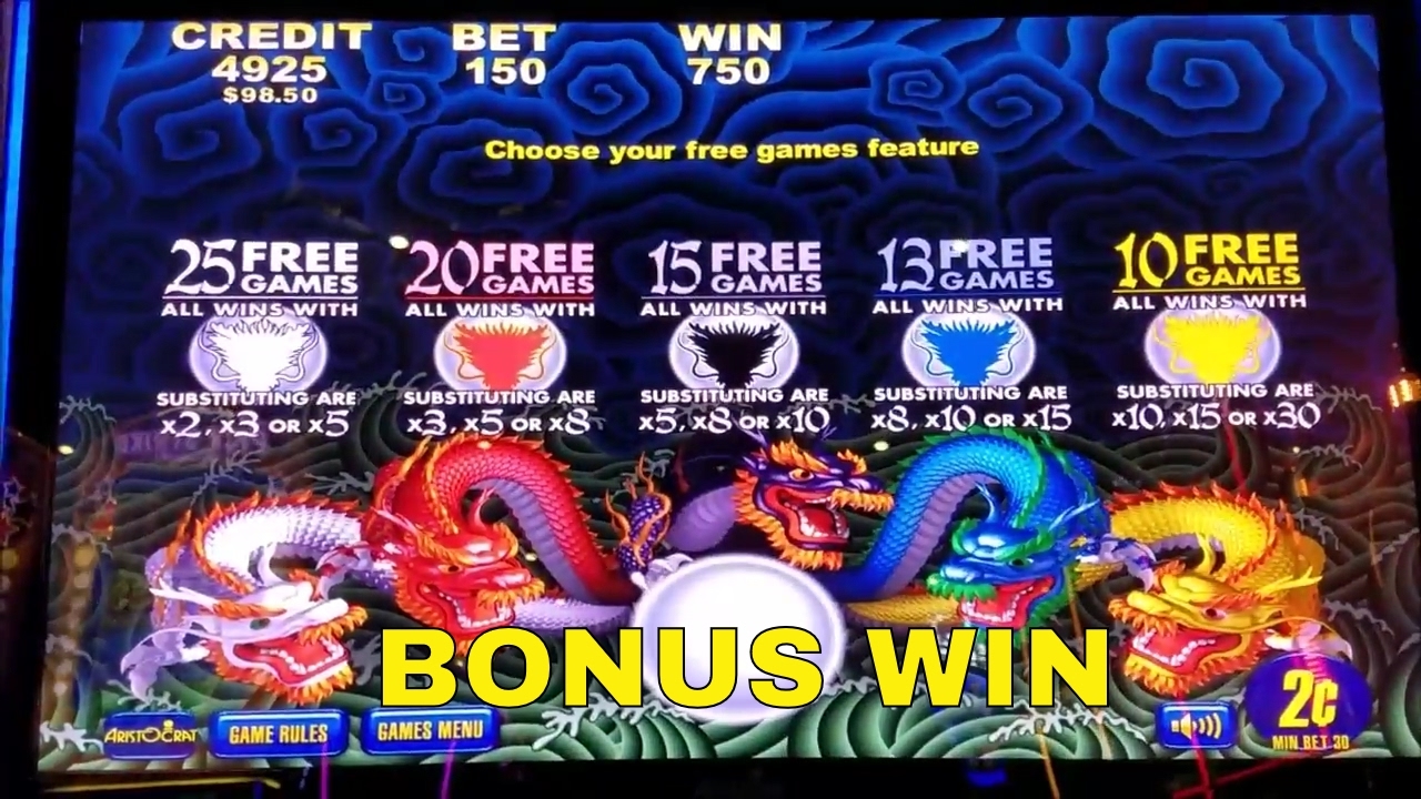 5 Dragons Slot Machine Bonus Win $3 Bet Live Play - YouTube