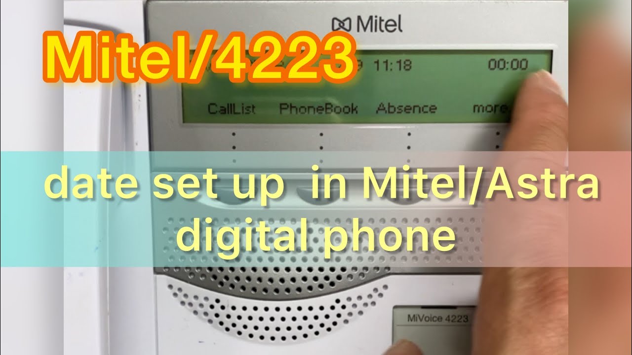 How to Set Date and Time of 4223 Mitel/ Aastra Digital Telephone - YouTube